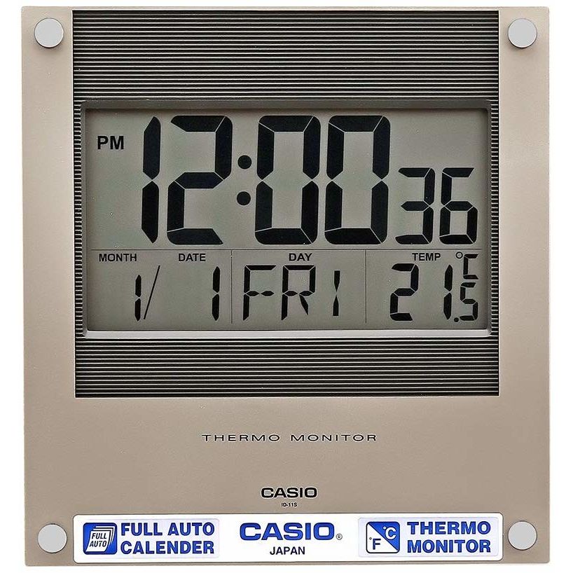 Casio, Wall Clock, Digital Display, Grey , ID-11S-1DF – Kewalrams.com