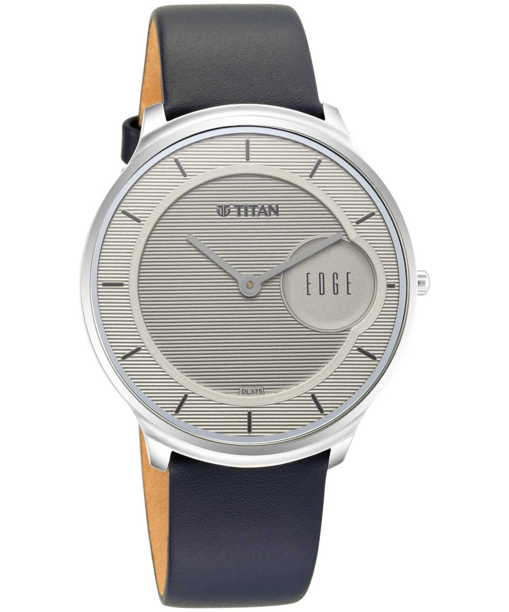 Titan Edge Baseline Analog Men's Watch, Grey Dial Stainless Steel Stra ...